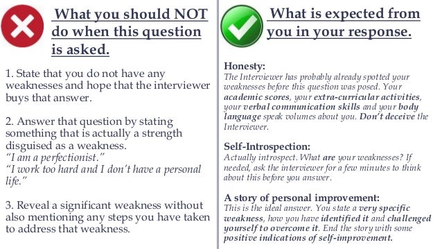 What are your weaknesses?