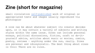 What are zines | PDF