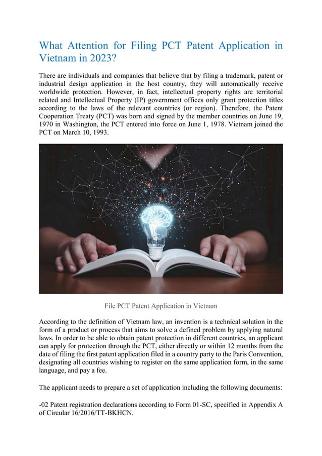 What Attention for Filing PCT Patent Application in Vietnam in 2023.pdf