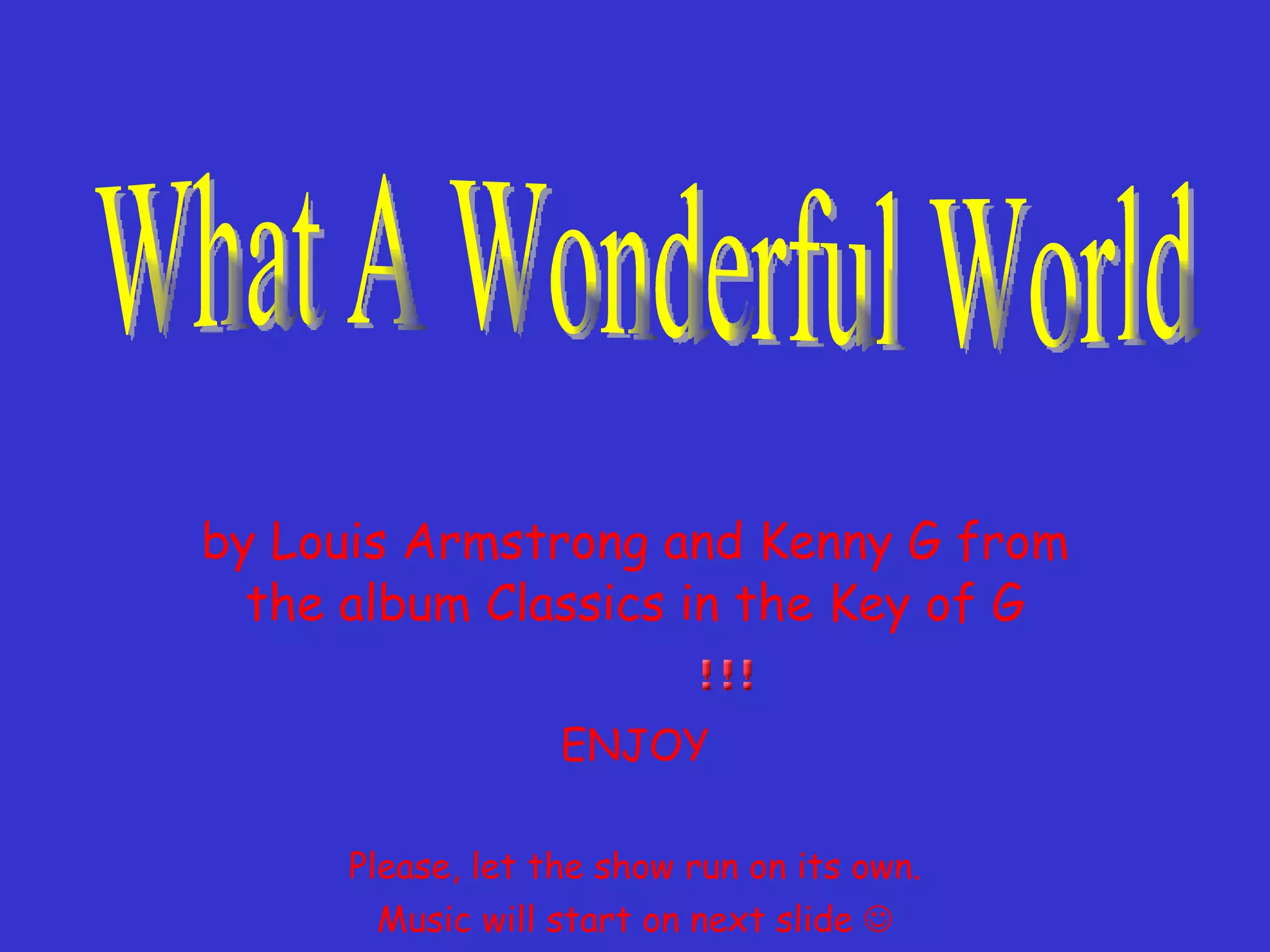 Whata wonderfulworld | PPT