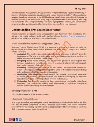 What BPM Tools Does TaskTrain Provide for Efficiency.pdf