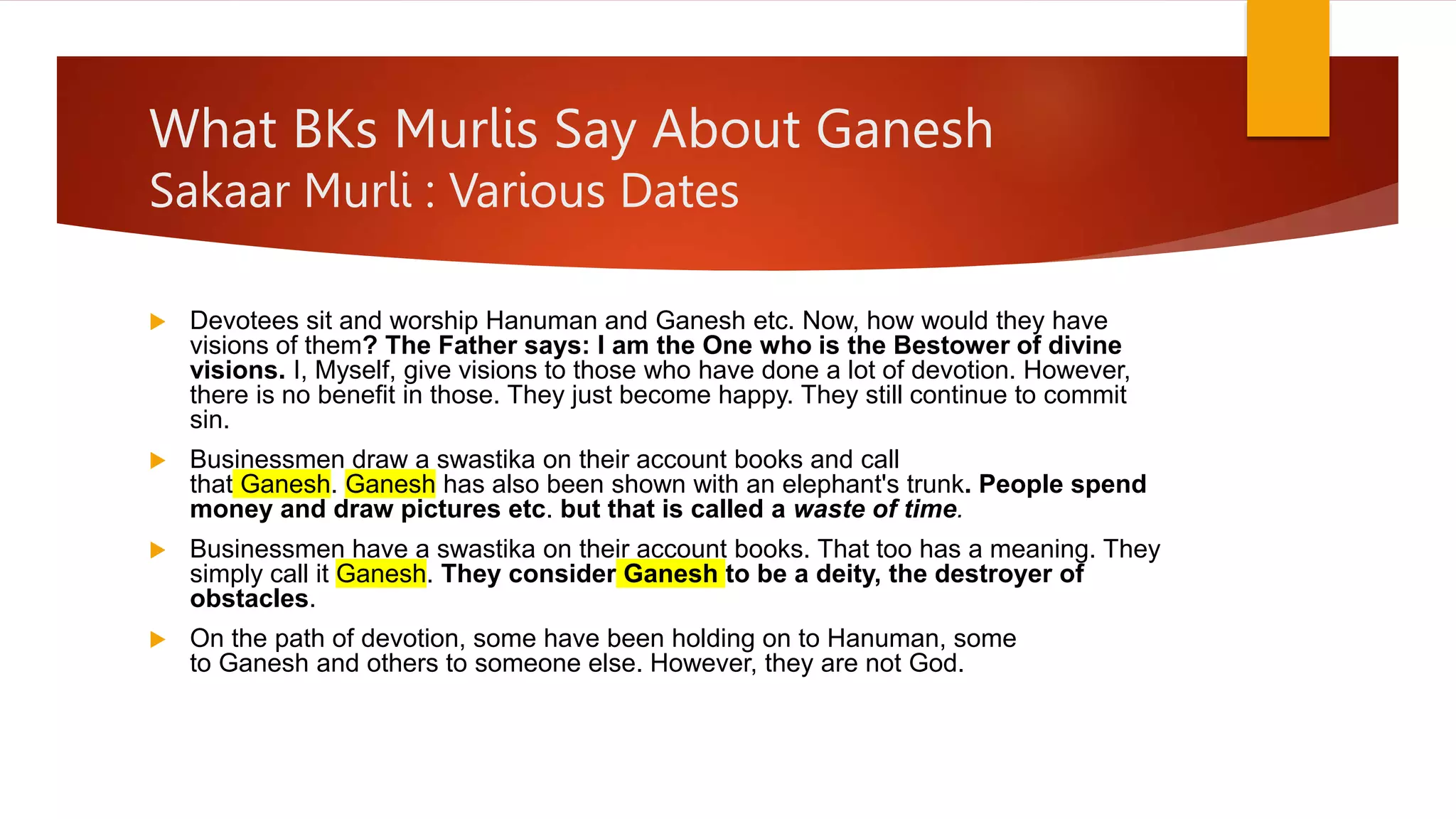 What Brahma Kumari Murlis Say About Ganesh.pptx