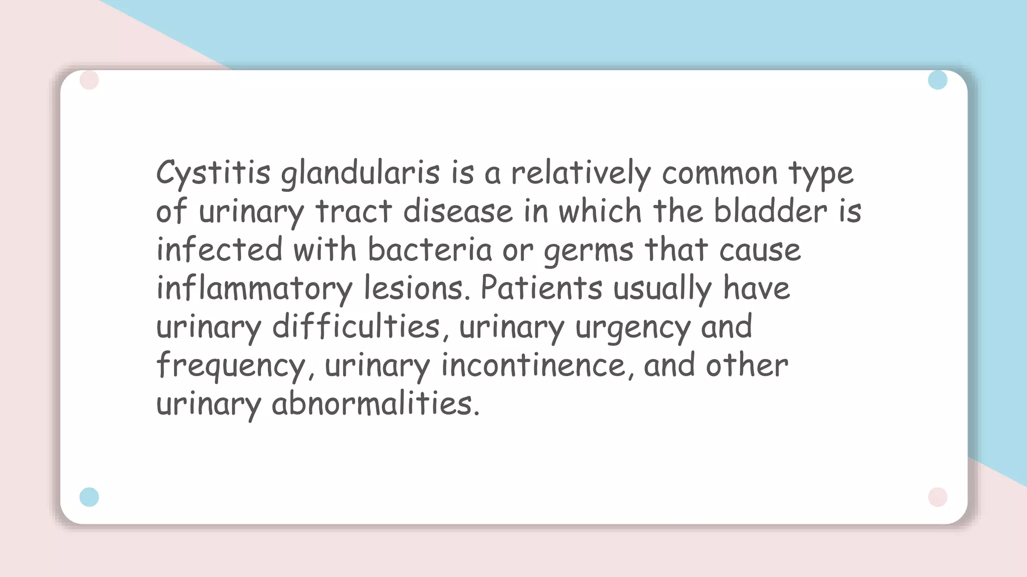 What Can Patients with Cystitis Glandularis Eat.pptx