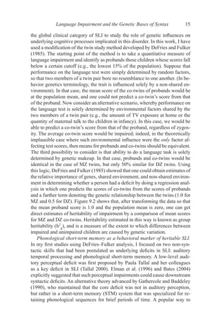 Developmental language impairment and genetic basis of syntax | PDF