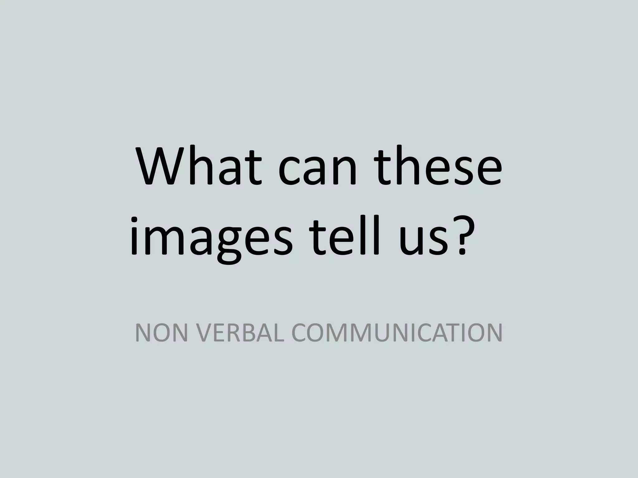 Non Verbal Communication | PPT