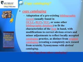 What is cataloging | PPTX
