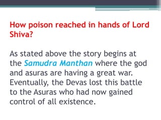 What caused Lord Shiva to take Poison.pptx