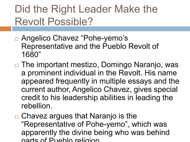 What caused the pueblo revolt of 1680 | PPT