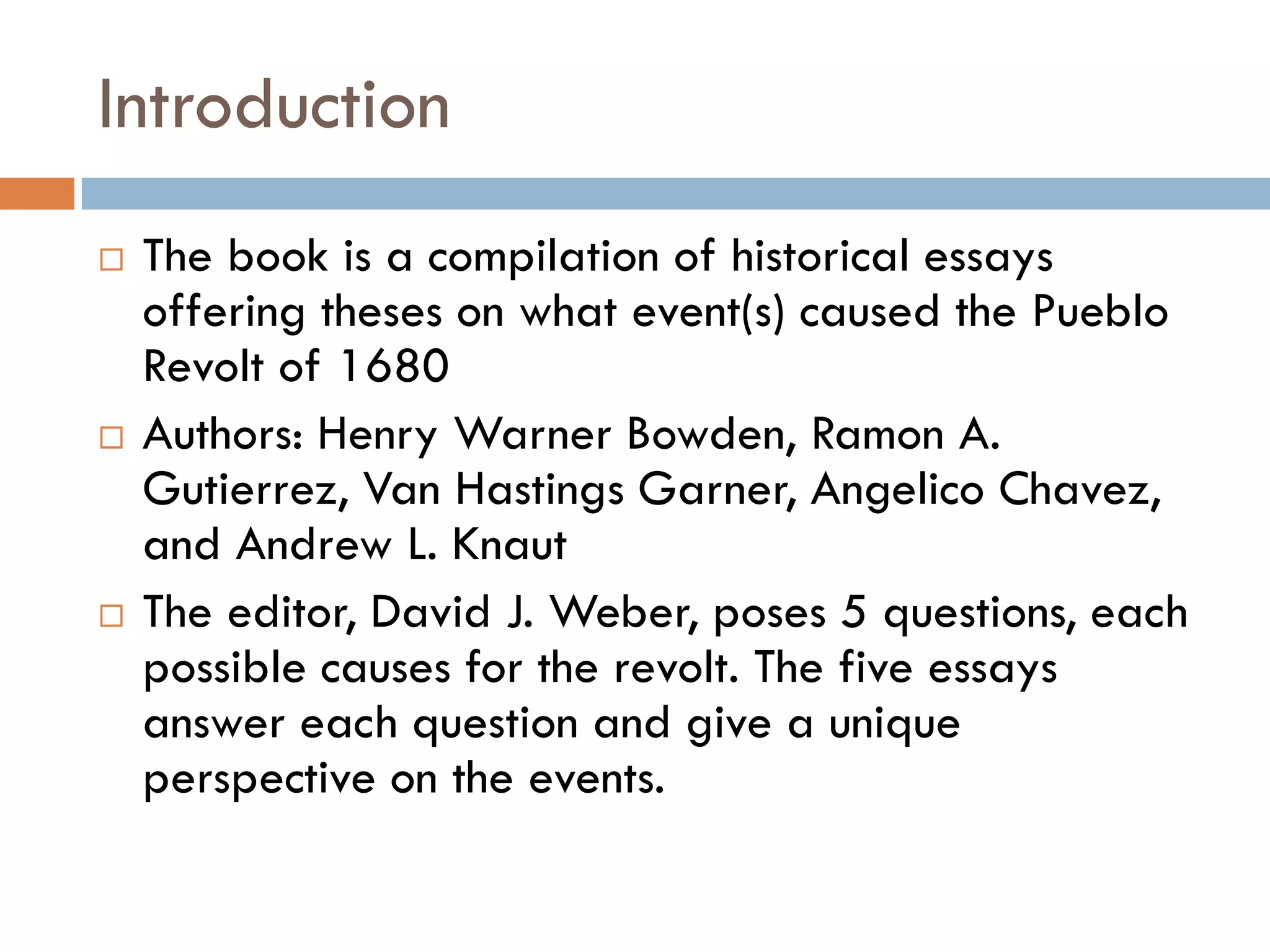 What caused the pueblo revolt of 1680 | PPT