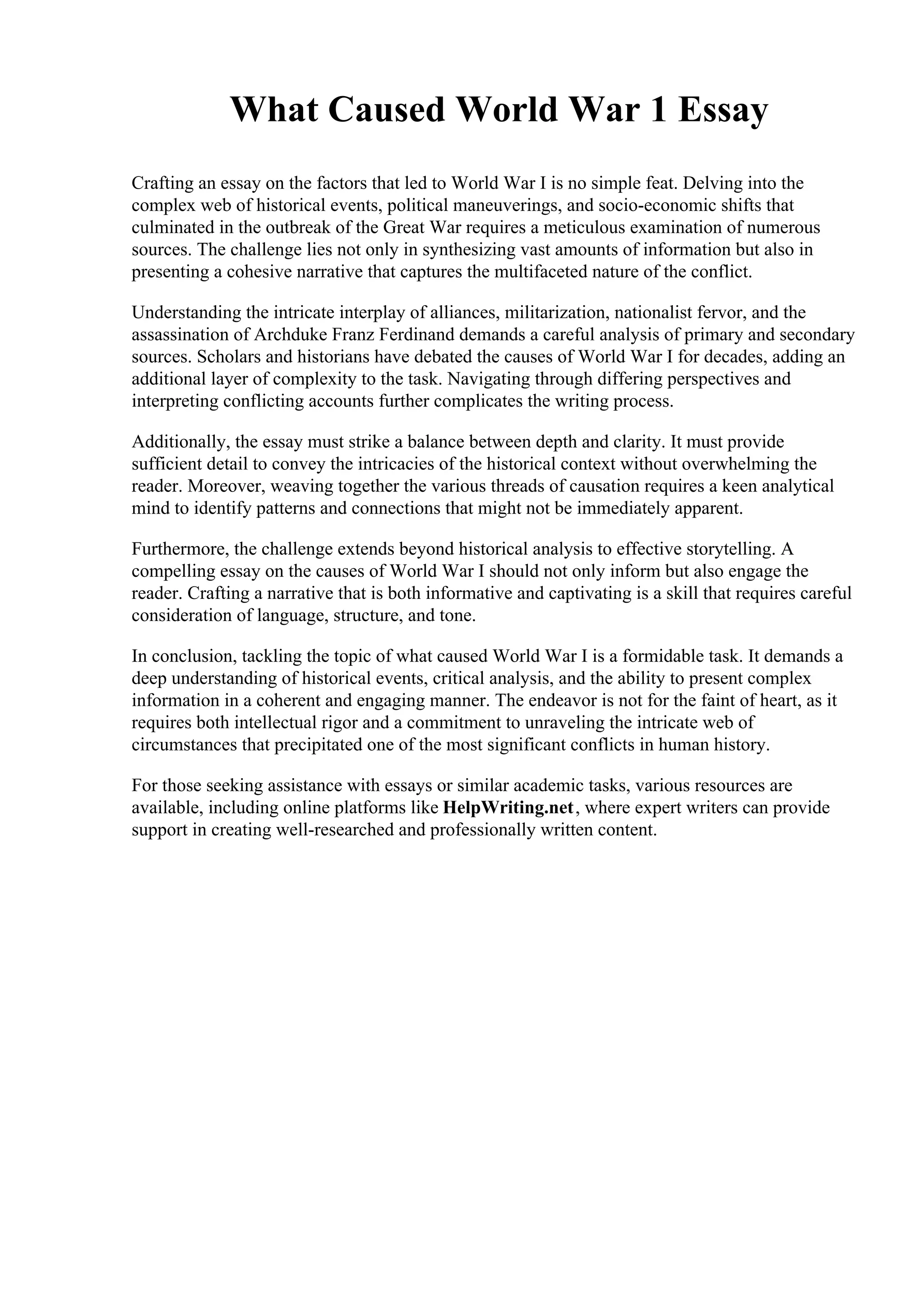 What Caused World War 1 Essay pdf what-caused-world-war-1-essay-pdf