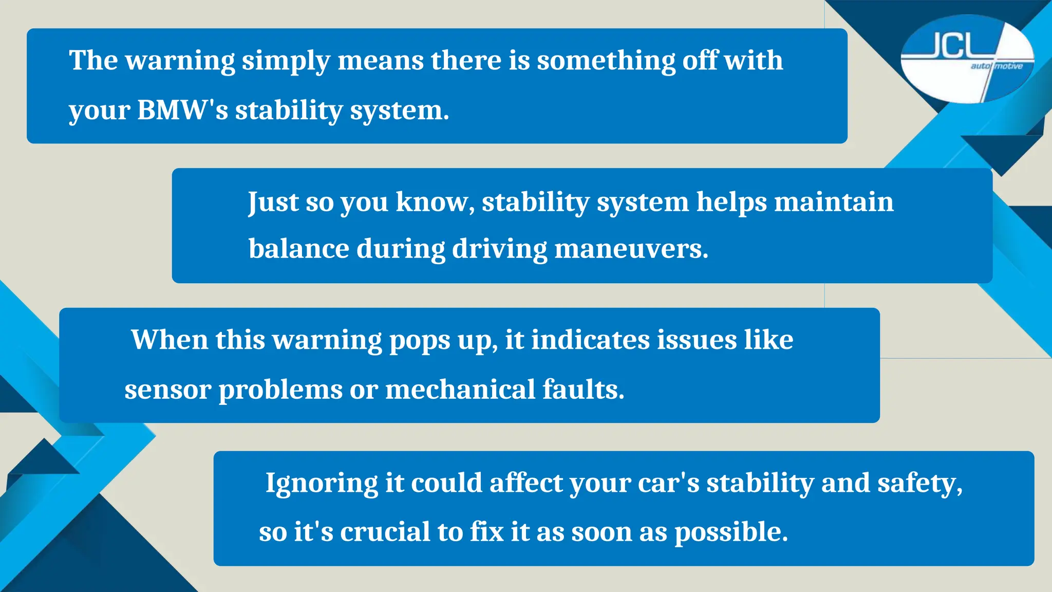 What Causes BMW Chassis Stabilization Malfunction Warning To Appear | PPTX