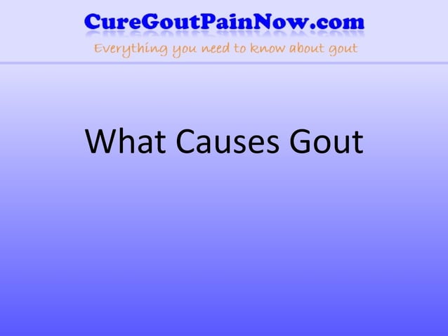 What Causes Gout | PPT