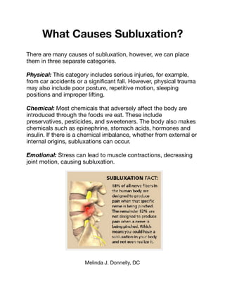 What Causes Subluxation | PDF