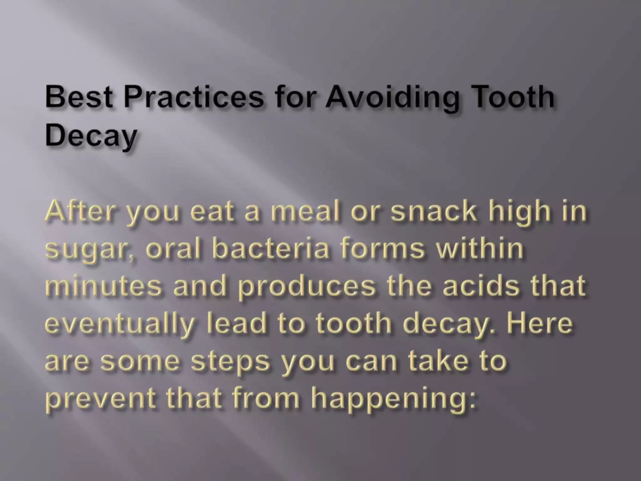What Causes Tooth Decay? | PPTX