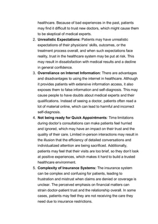 What Causes Trust Issues for Patients in Healthcare – Practice Builders ...