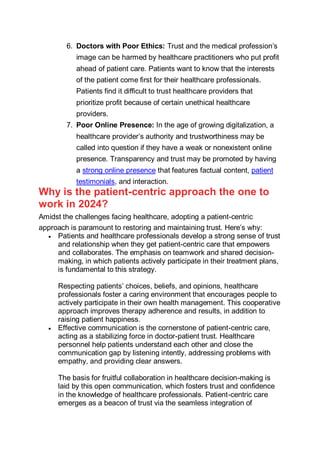 What Causes Trust Issues for Patients in Healthcare – Practice Builders ...