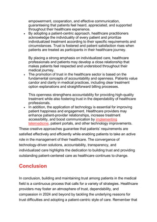 What Causes Trust Issues for Patients in Healthcare – Practice Builders | PDF