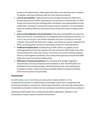 What Challenges Does an SOP Builder Tool Solve in Document Management.pdf