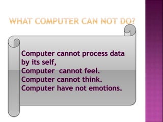 Introduction to Computer , types of computer,classification of computer ...