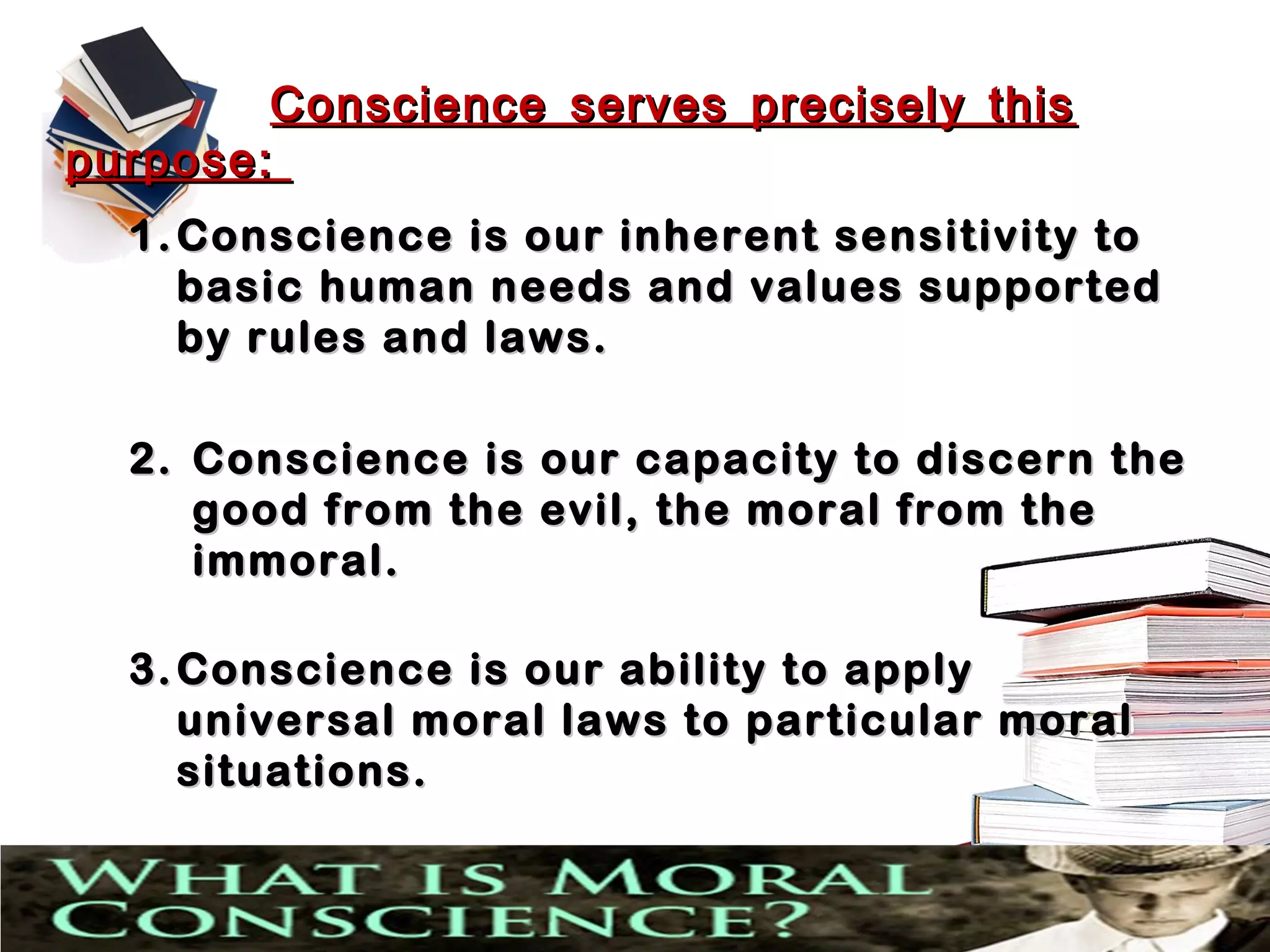 What conscience is not | PPT
