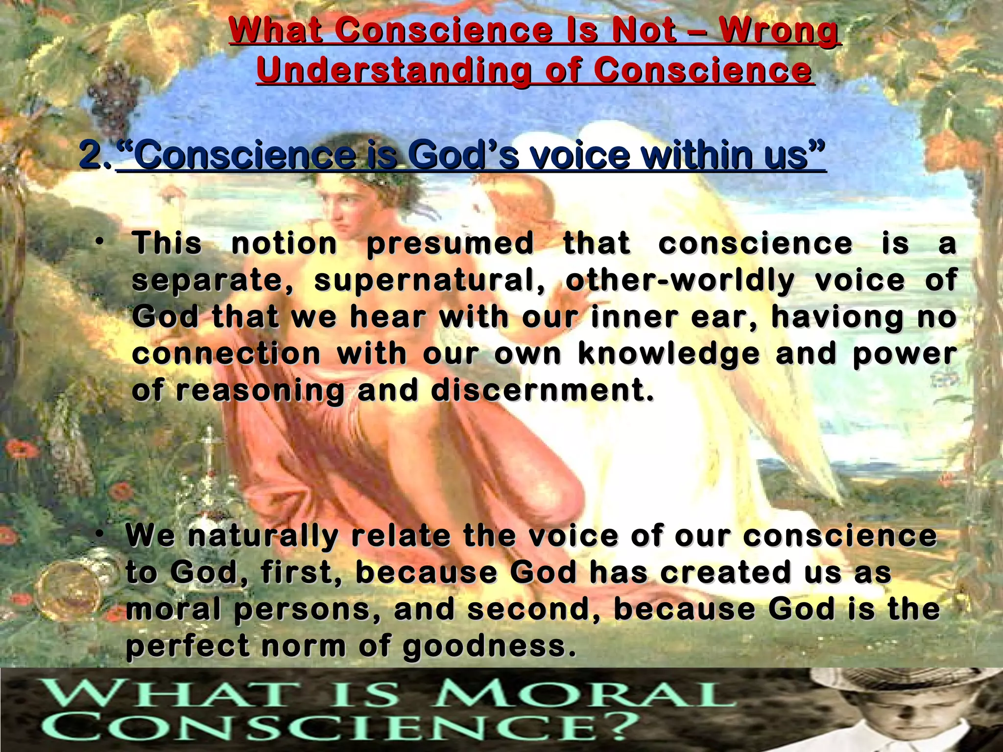 What conscience is not | PPT