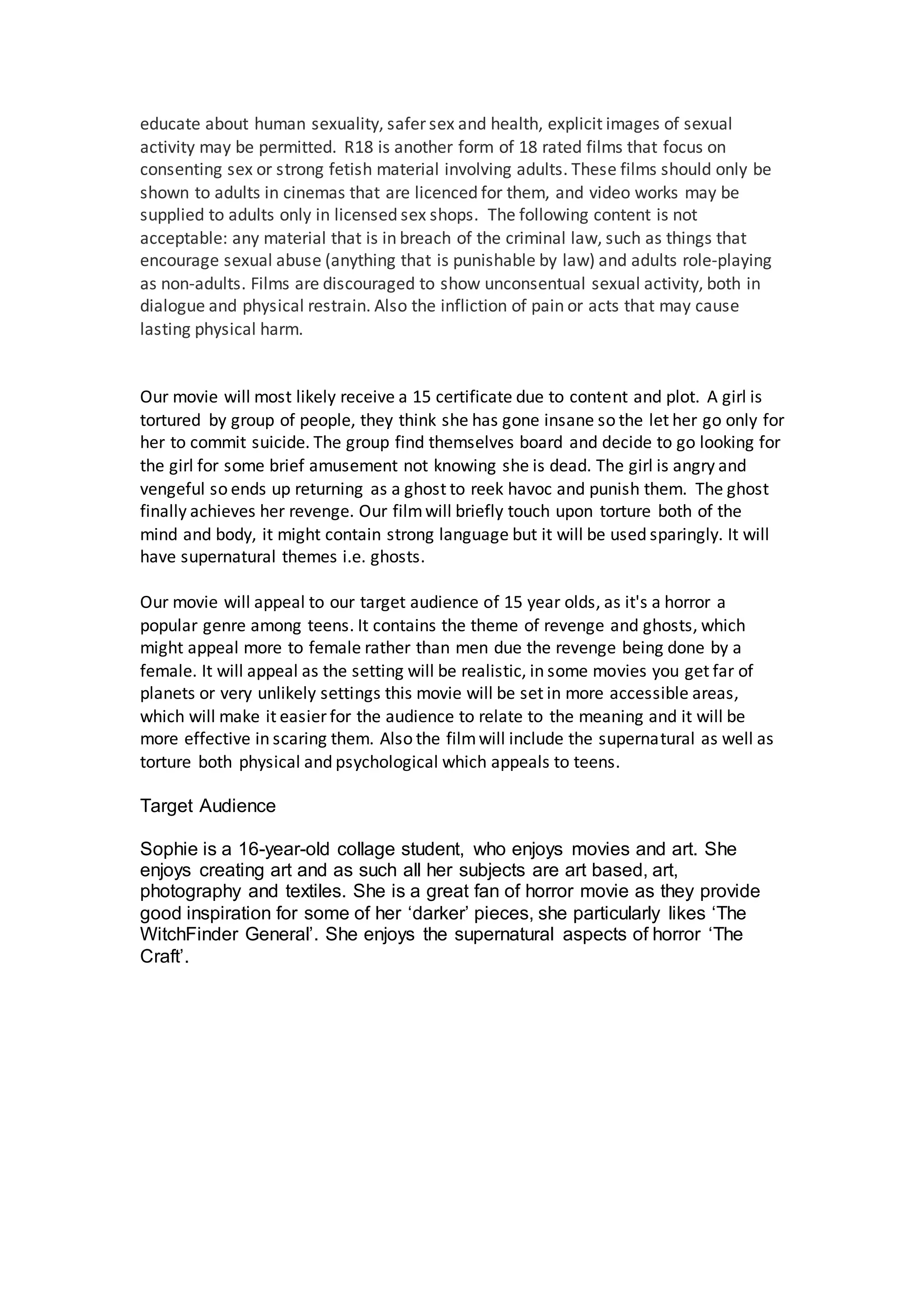 What consists as a 15 and 18 film – bbfc | DOCX