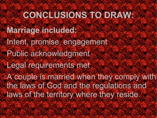 What constitutes marriage | PPT