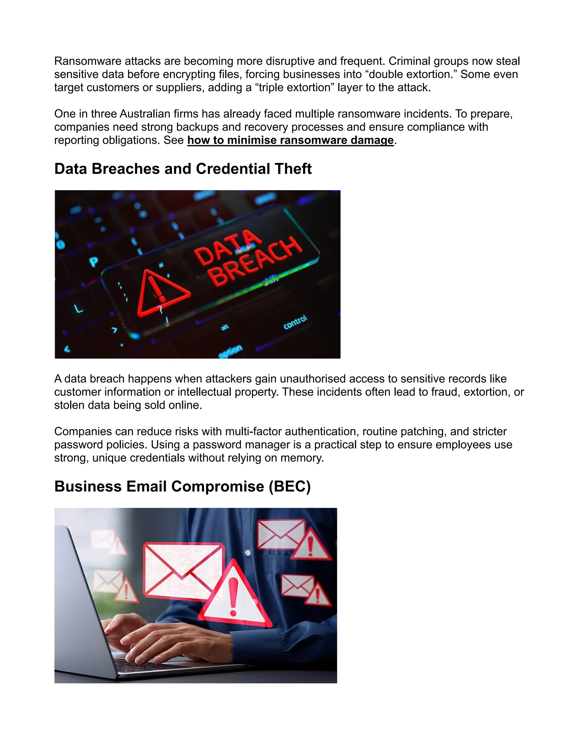 What Cybersecurity Threats Are Rising for Australian Firms in 2025? | PDF