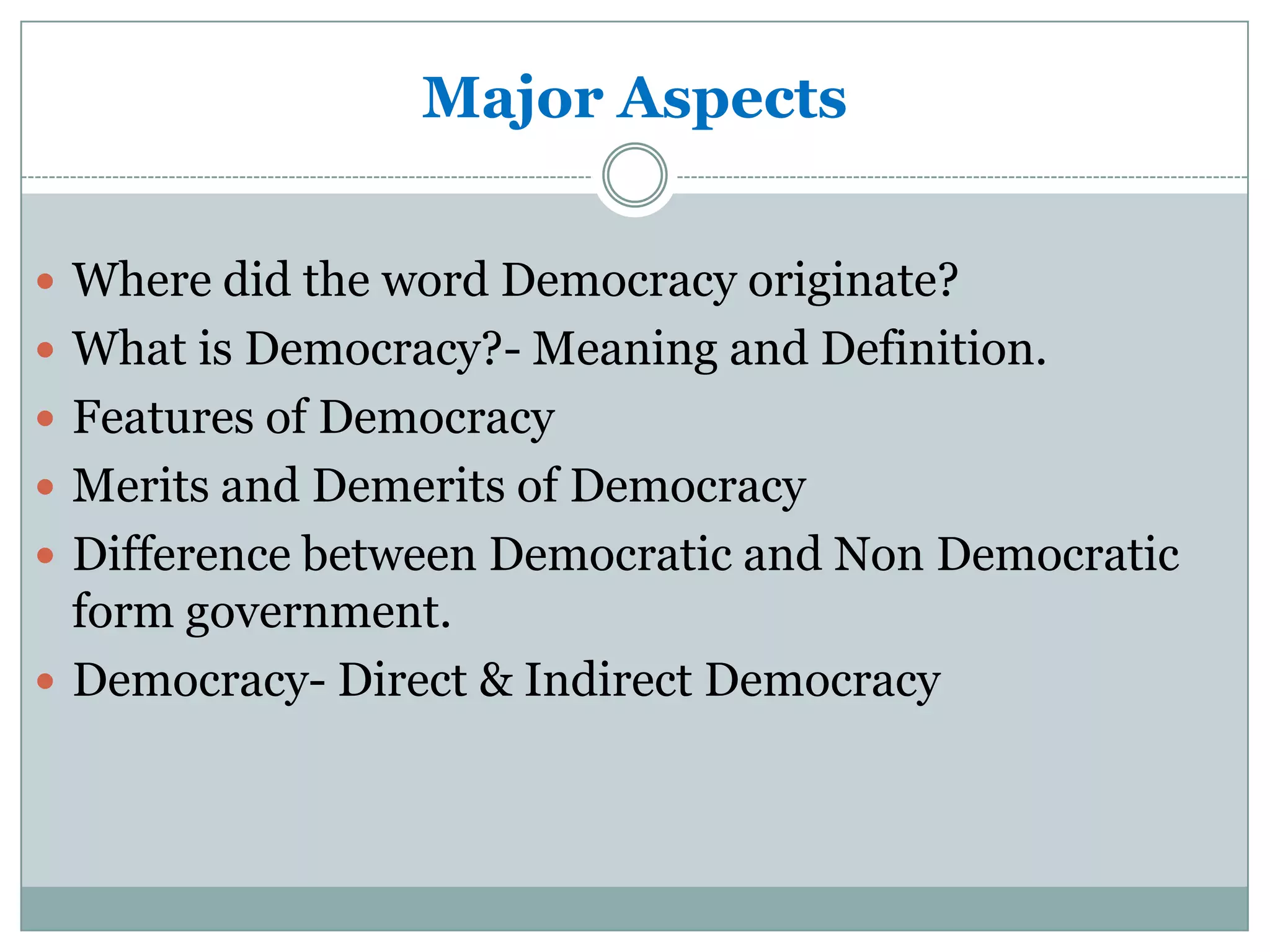 What is democracy and Why democracy? | PPTX