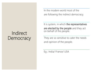 What democracy and why democracy? | PPTX