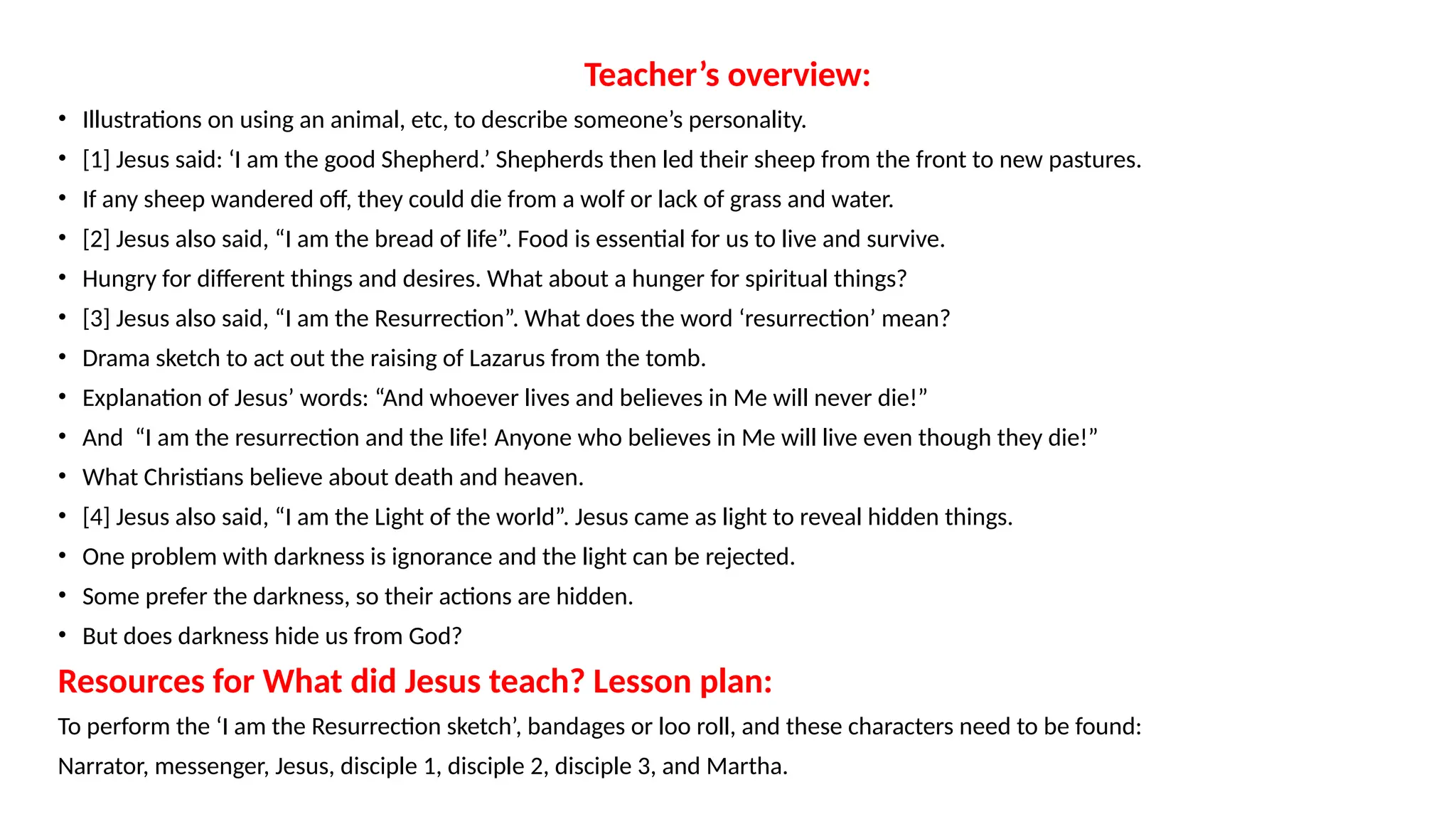 What did Jesus teach UPDATED Lesson plan for Primary School teachers | PPTX