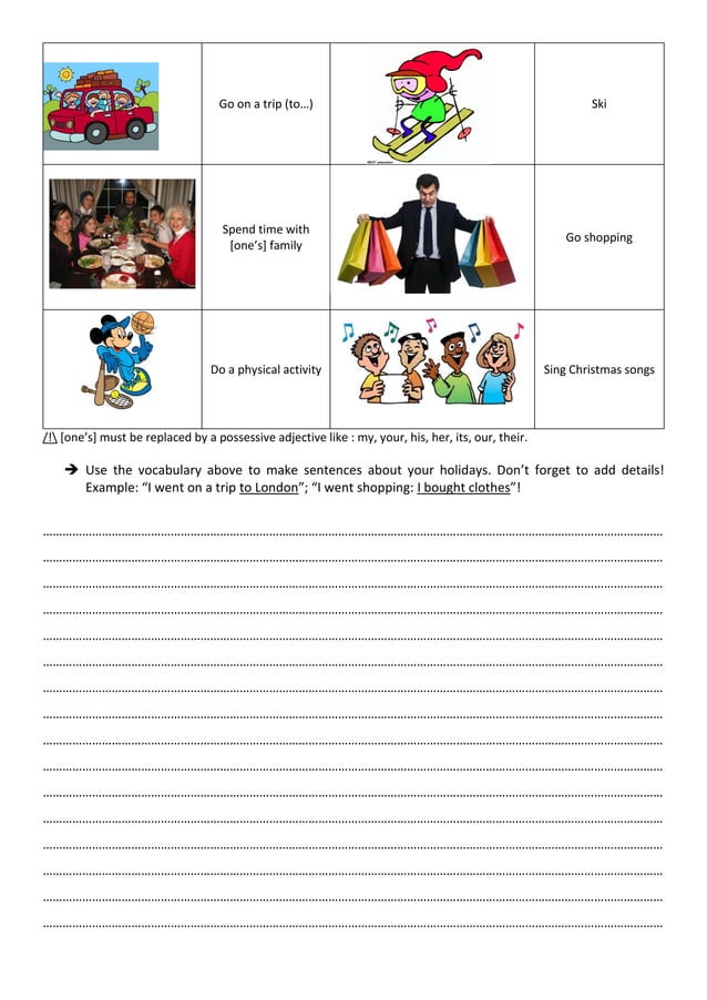 What did you do during your holidays? | PDF