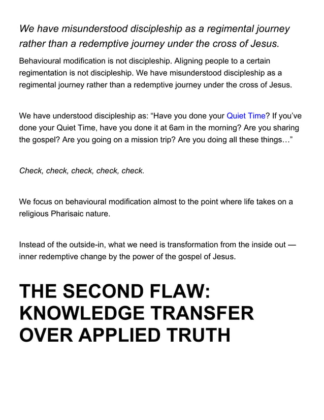 What discipleship is not 5 common flaws.pdf | Christianity | Religion & Spirituality