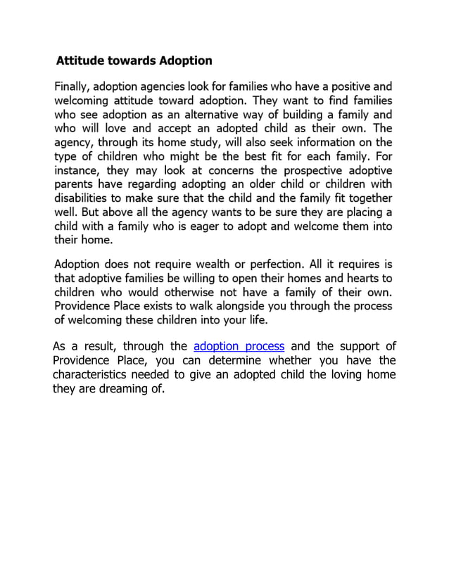 What Do Adoption Agencies Look for in an Adoptive Couple? | PDF