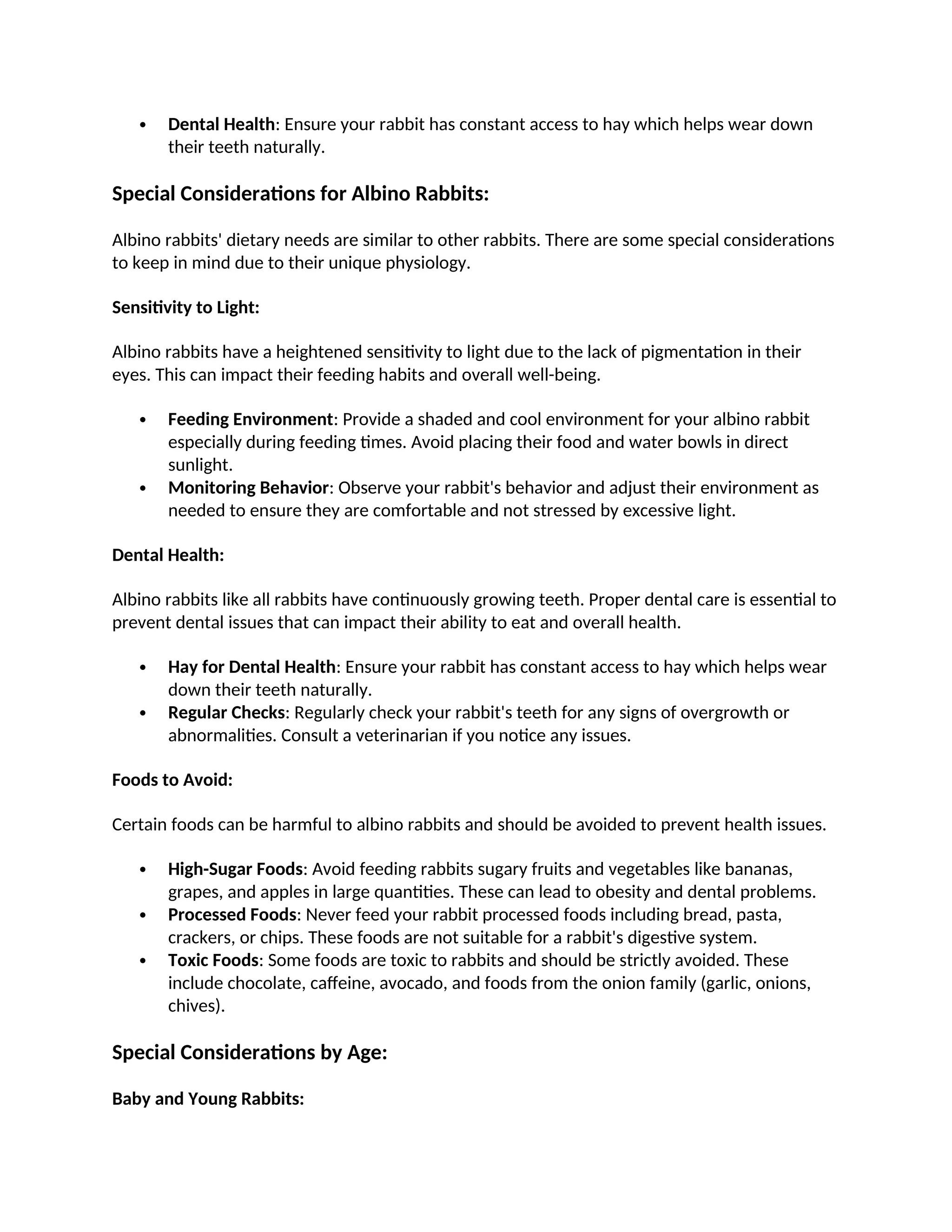 What do Albino Rabbits Eat: List of Foods for Albino Rabbits | DOCX