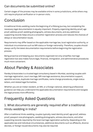 Essential Legal Documents Required After a Traditional Hindu Wedding in ...
