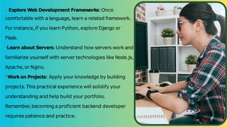 What Does a Backend Developer Do? The Complete Beginner’s Guide | PPT