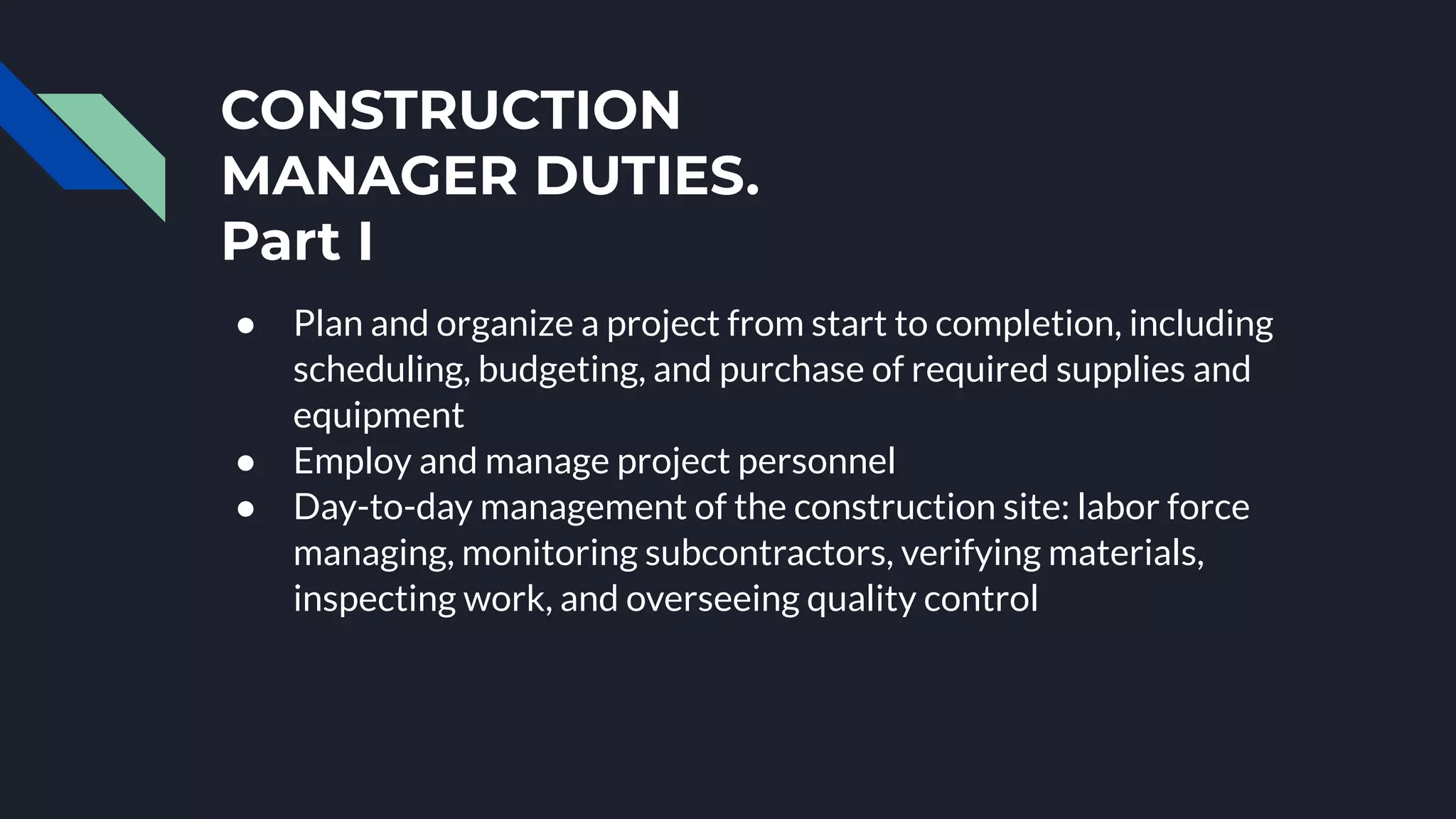 What does a construction manager do | PDF