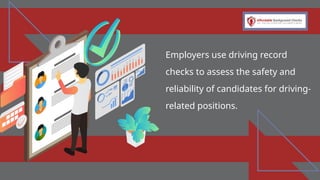 What Does an MVR Check Reveal to Employers | PPT