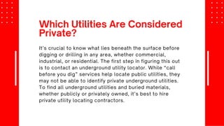 What Does an Underground Utility Locator Do. | PDF