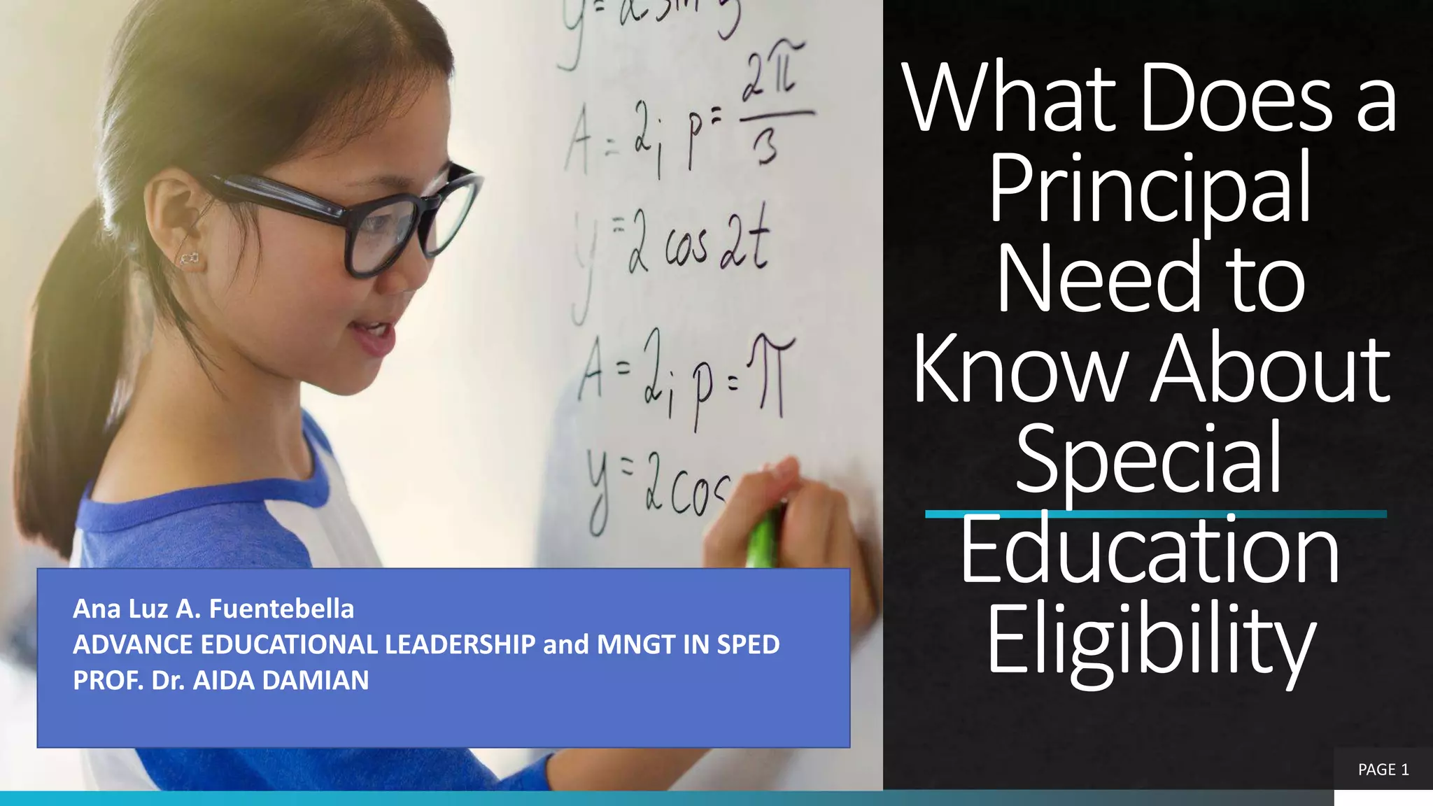 What does a principal need to know about special education eligibility ...