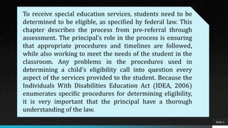 What does a principal need to know about special education eligibility ...