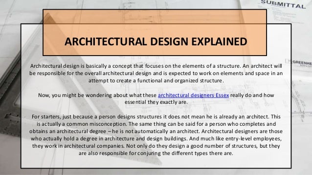 What is Architectural Design Means