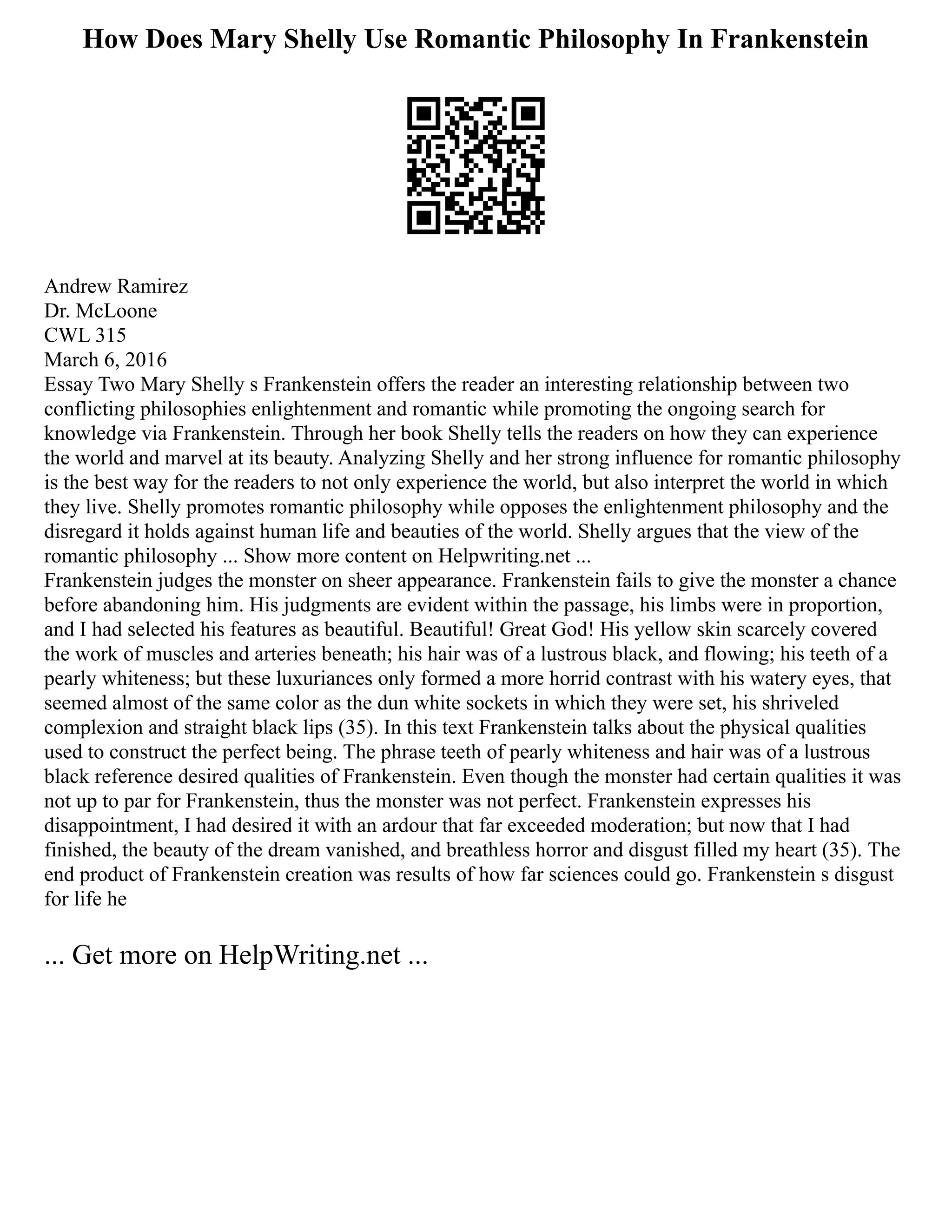 What Does A Term Paper Look Like. How Does A Ter | PDF