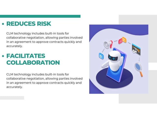 What does contract lifecycle management (CLM) technology do? | PPT