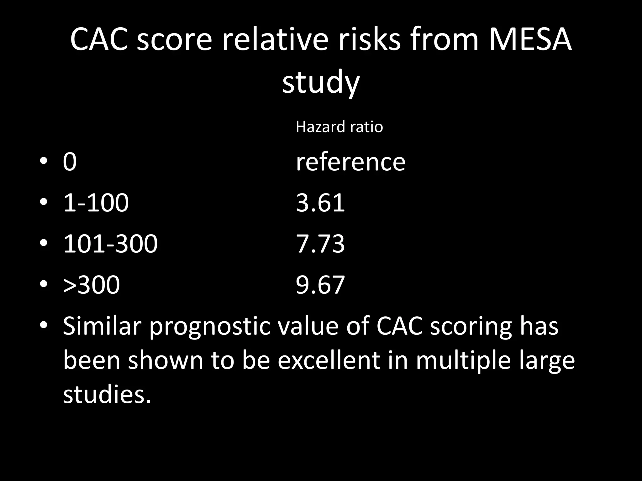 What does coronary calcium score mean ? | PPTX