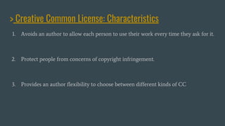 What does creative commons licenses means | PPT