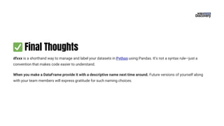 🐍 What Does dfxxx Mean in Python? - Updated | PDF