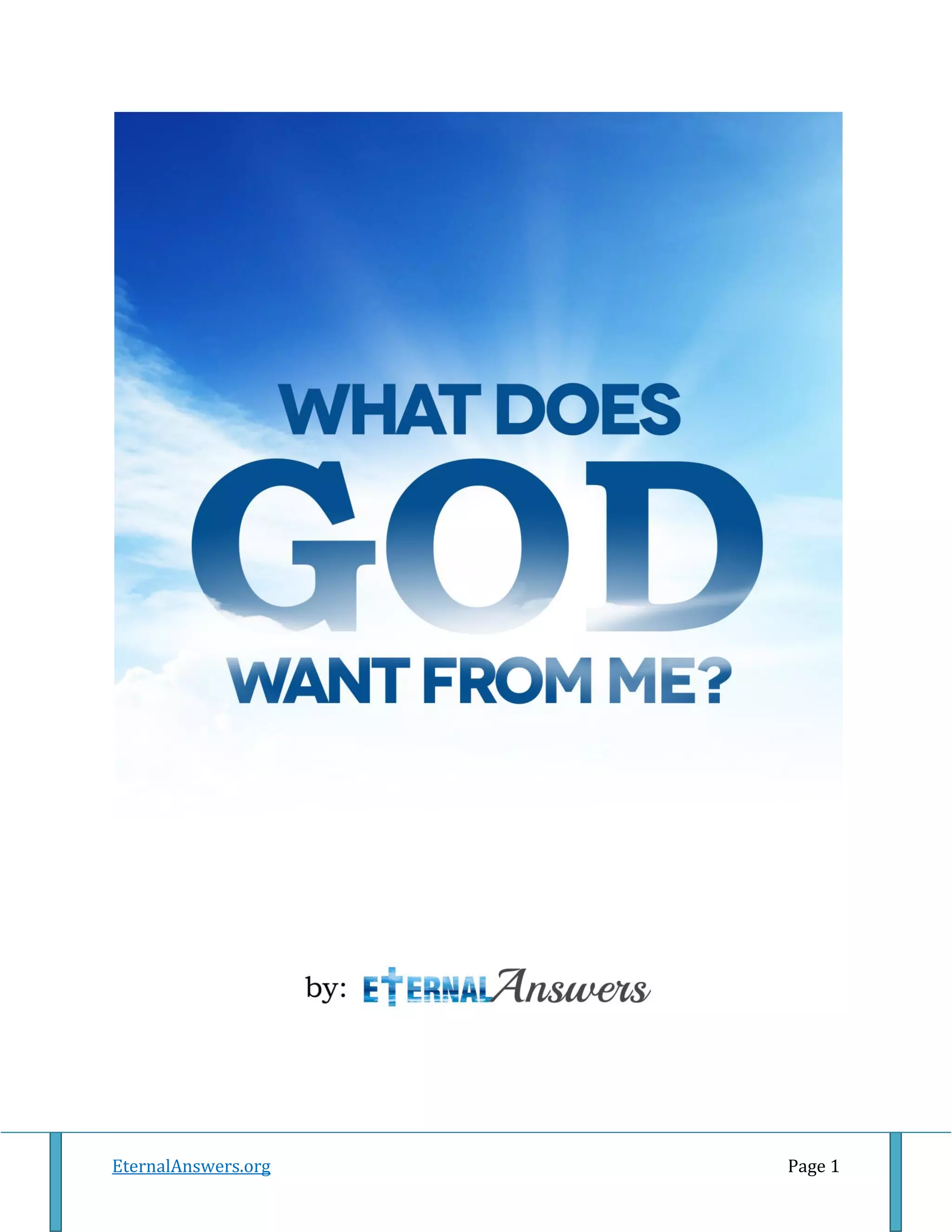 What Does God Want from Me? | PDF