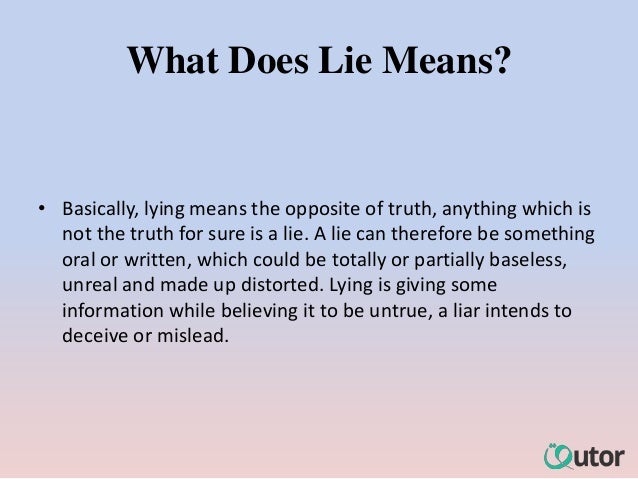 What Does Islam Says About The Lie